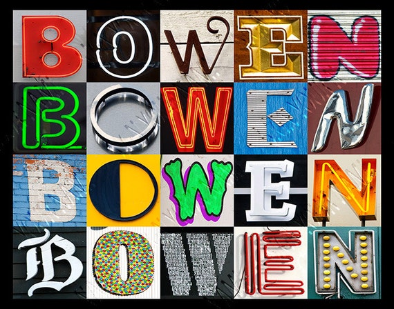 Personalized Poster Featuring BOWEN in Photos of Alphabet | Etsy
