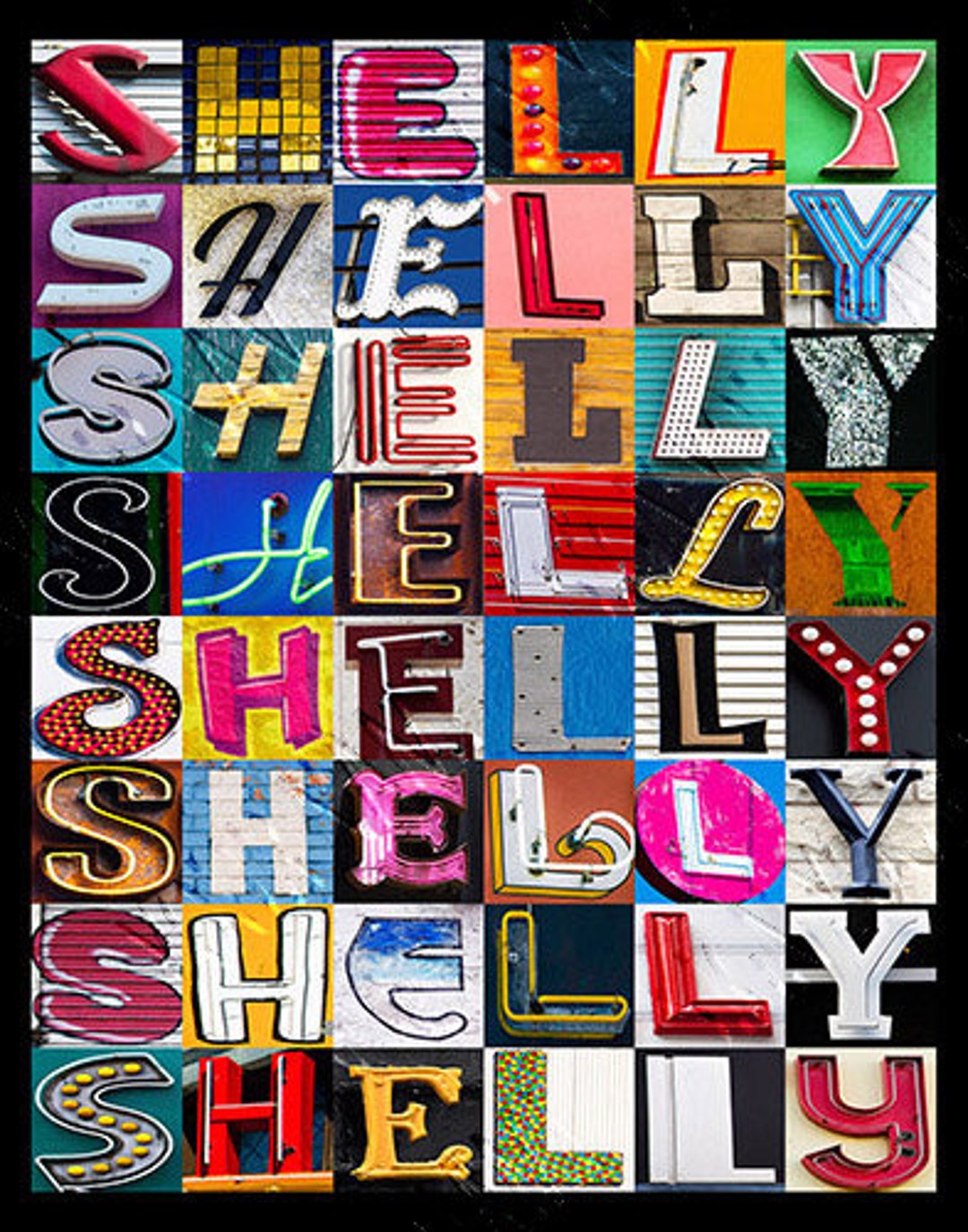 Personalized Poster Featuring SHELLY Showcased in Photos of Sign ...
