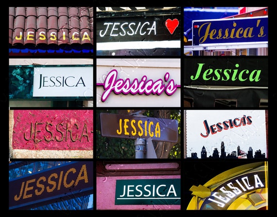 Personalized Poster featuring JESSICA showcased in photos of | Etsy