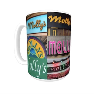 Personalized Coffee Mug Featuring the Name MOLLY in Photos of Signs ...