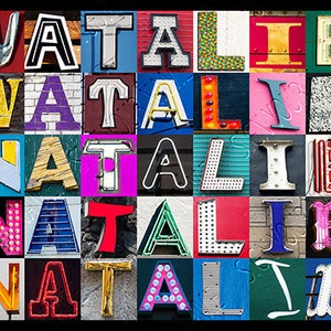 NATALIE Personalized Poster Featuring Photos of Letters From Signs ...