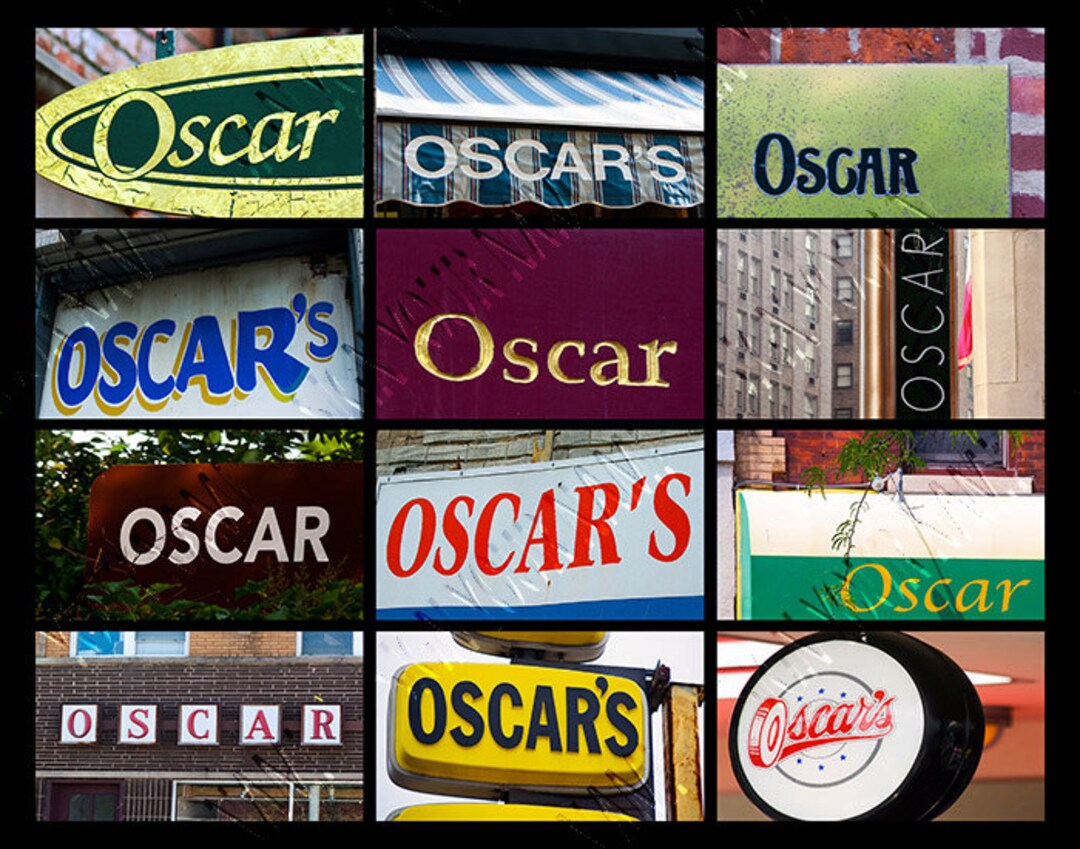 Personalized Poster Featuring OSCAR Showcased in Photos of Actual Signs ...