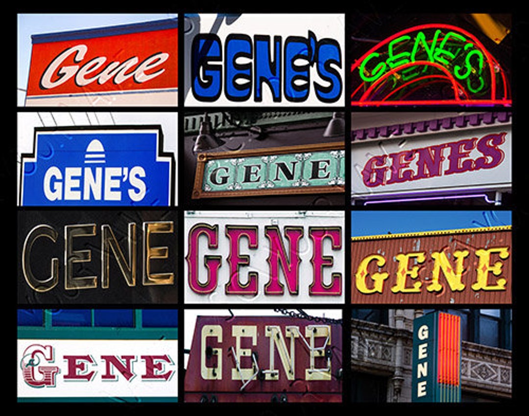 GENE Personalized Poster Featuring the Name Showcased in Photos of ...