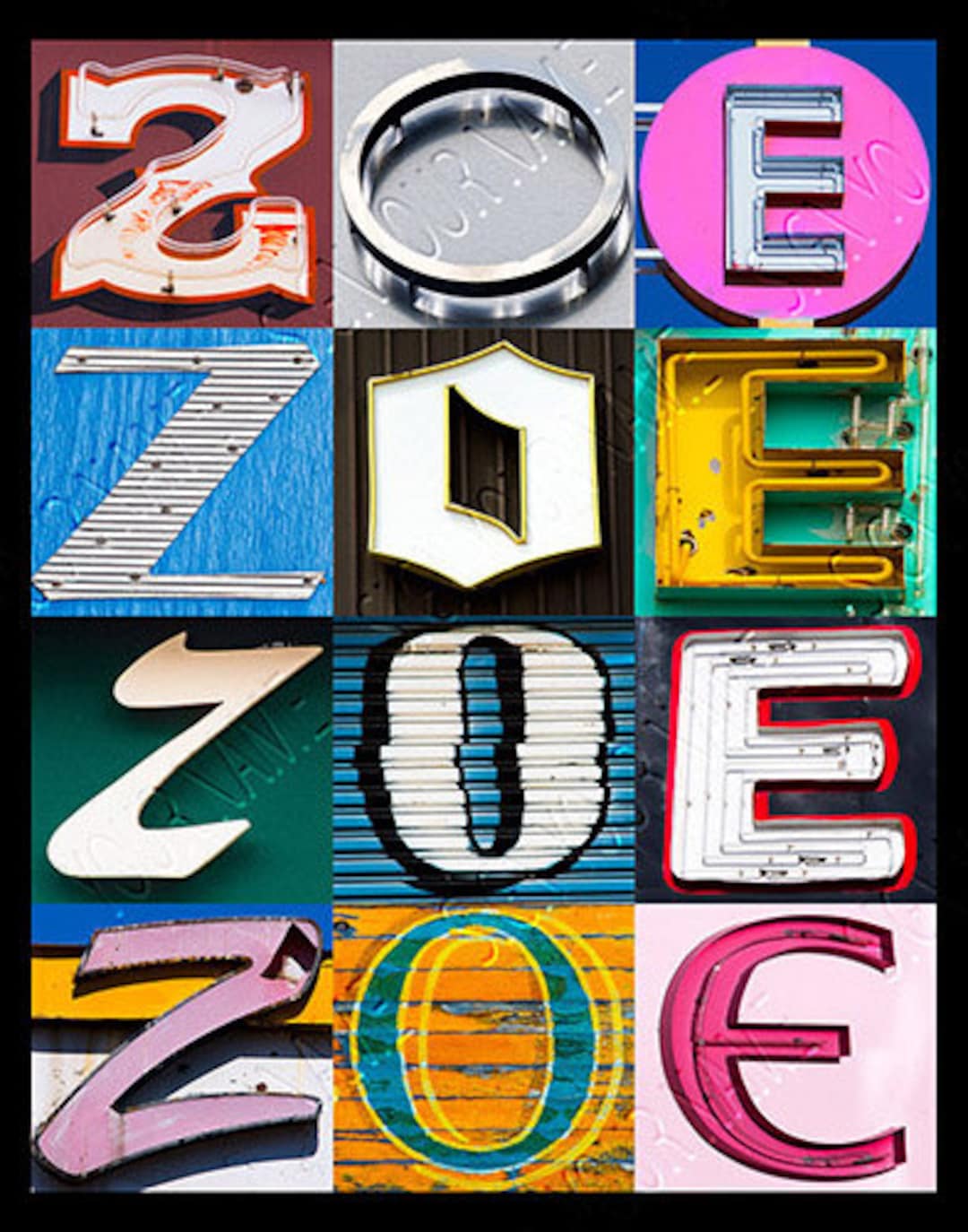 Personalized Poster Featuring ZOE Showcased in Photos of Letters From ...