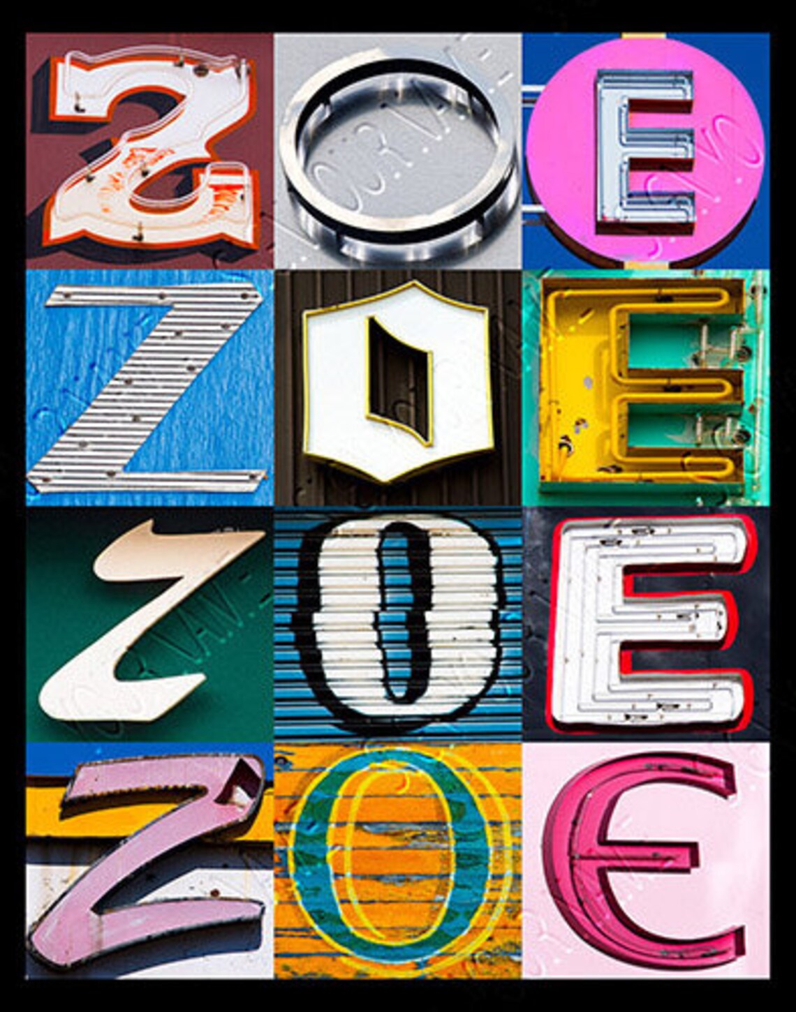 Personalized Poster Featuring ZOE Showcased in Photos of Letters From ...