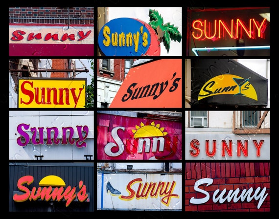 SUNNY Personalized Poster Featuring Photos of Signs Art - Etsy