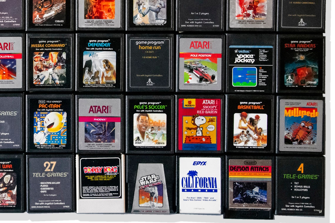Video Game Wall Art Display Using Authentic Vintage Atari 2600 - Etsy