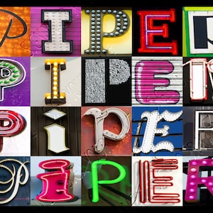 PIPER Personalized Poster Featuring Showcased in Photos of Letters From ...