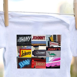Personalized Baby Bodysuit Featuring the Name JOHNNY Showcased in ...