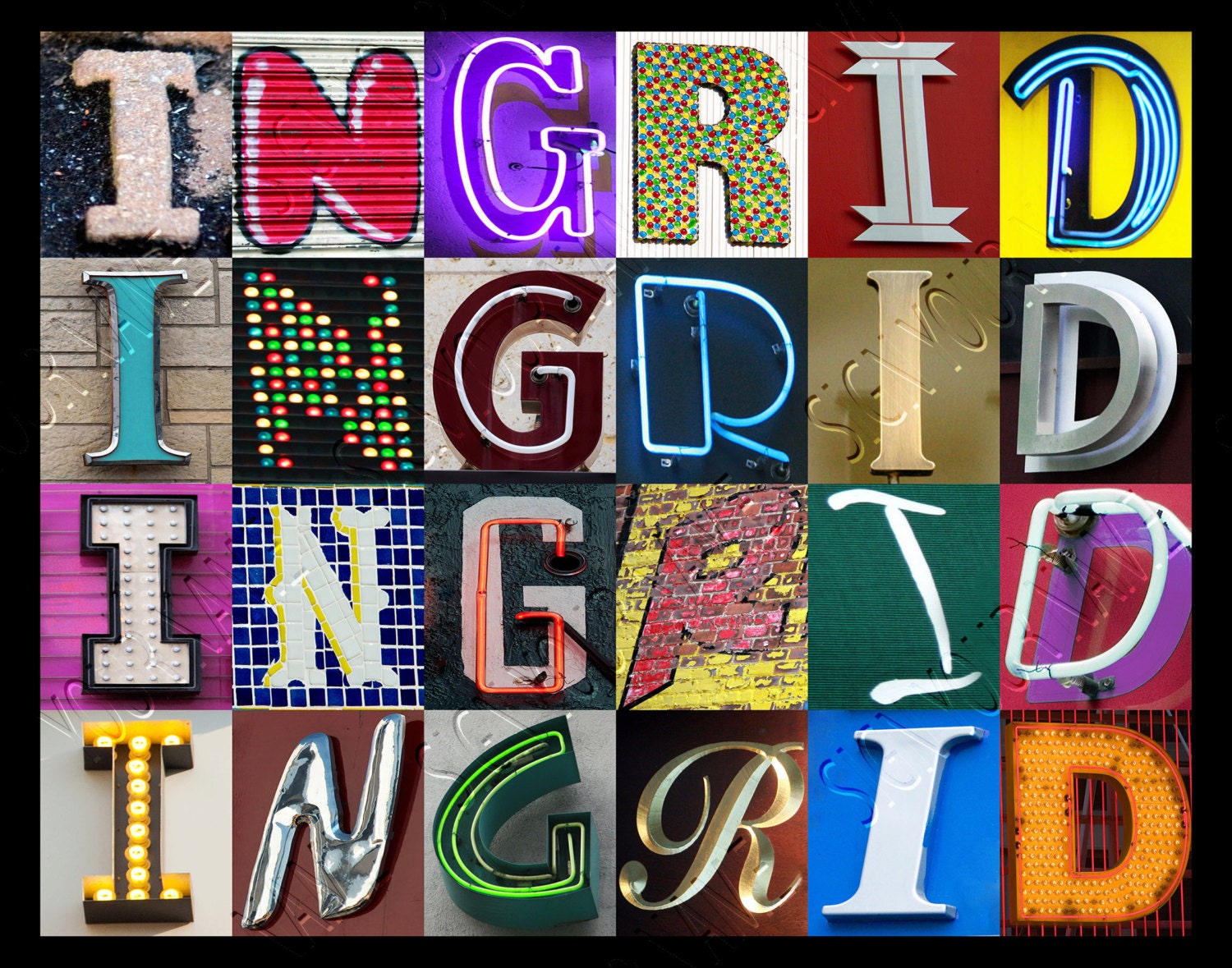 INGRID Personalized Poster Featuring Photos of Letters From - Etsy