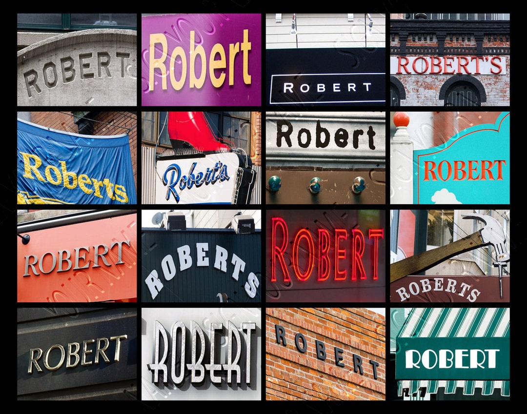 Personalized Poster Featuring ROBERT Showcased in Photos of Actual ...