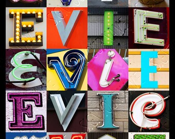 Evie Name Poster - Etsy