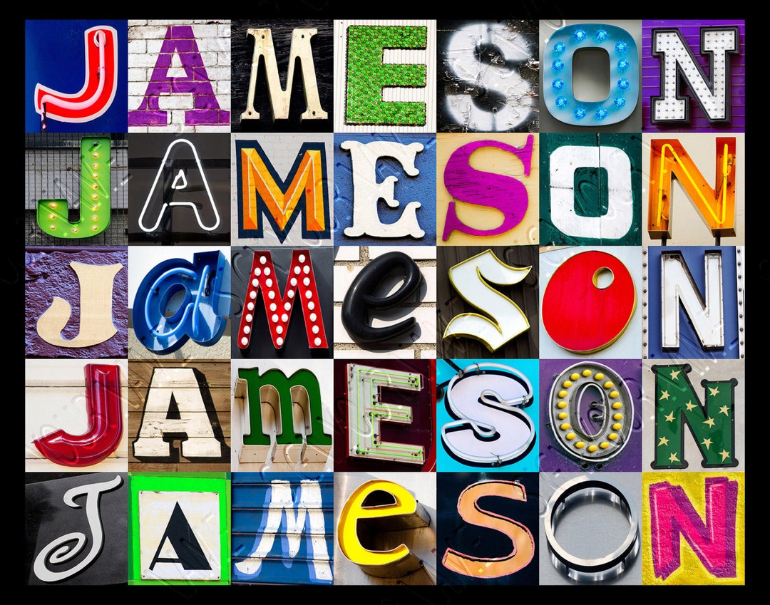Personalized Poster Featuring JAMESON Showcased in Photos of Sign ...