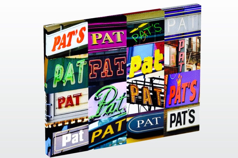 Personalized Photo Canvas Featuring the Name PAT in Photos of - Etsy