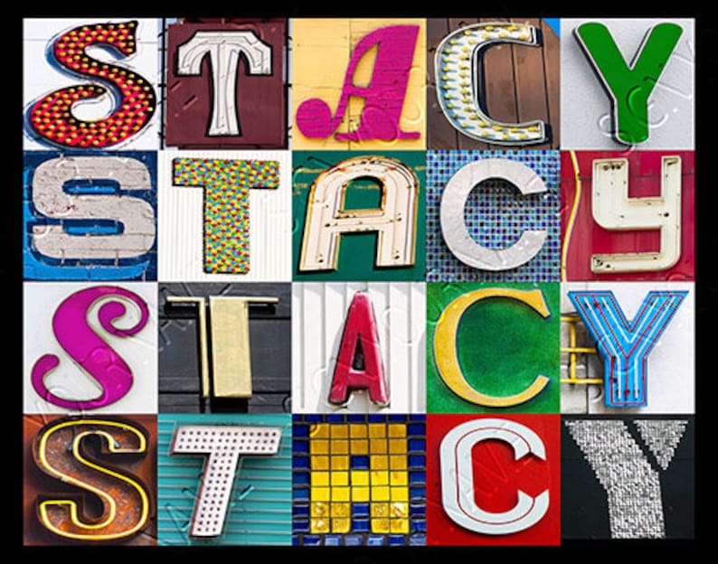 STACY, STACIE, STACEY or Stacia Personalized Poster Featuring Photos of ...