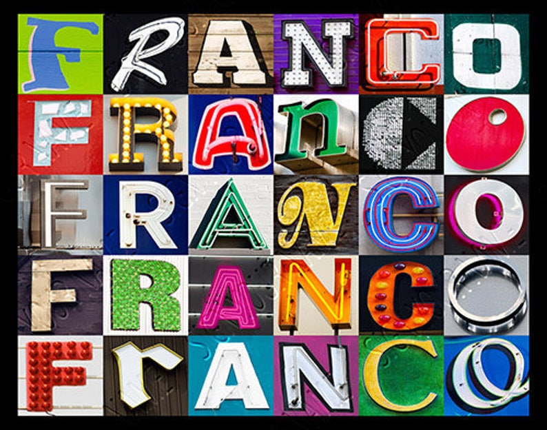 Personalized Poster Featuring FRANCO Showcased in Photos of Sign ...
