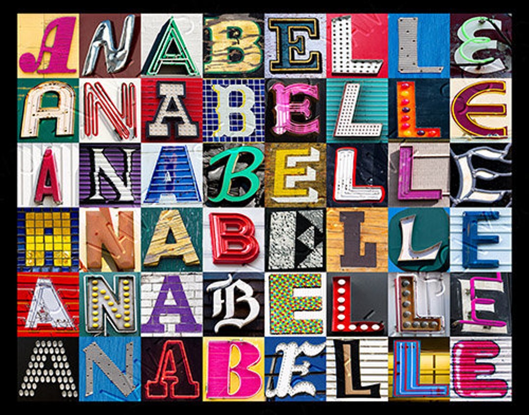 ANABELLE or ANABEL Personalized Poster Featuring Showcased in Photos of ...