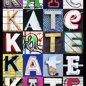 Personalized Playing Cards Featuring the Name KATE in Letters From ...