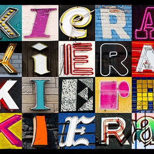 KEIRA or KIERA Personalized Poster Featuring Photos of Letters From ...
