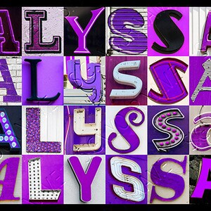 ALYSSA Personalized Poster Featuring Photos of Letters From Signs ...