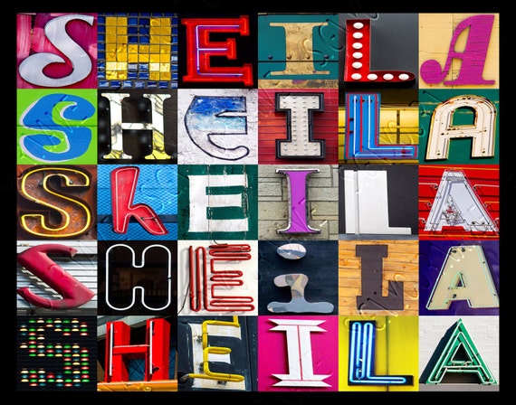 Sheila Lettering Name