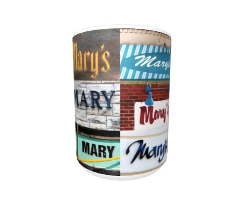 Personalized Coffee Mug Featuring the Name MARY in Photos of Actual ...