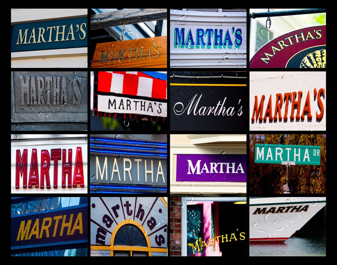 Personalized Poster Featuring MARTHA Showcased in Photos of Actual ...