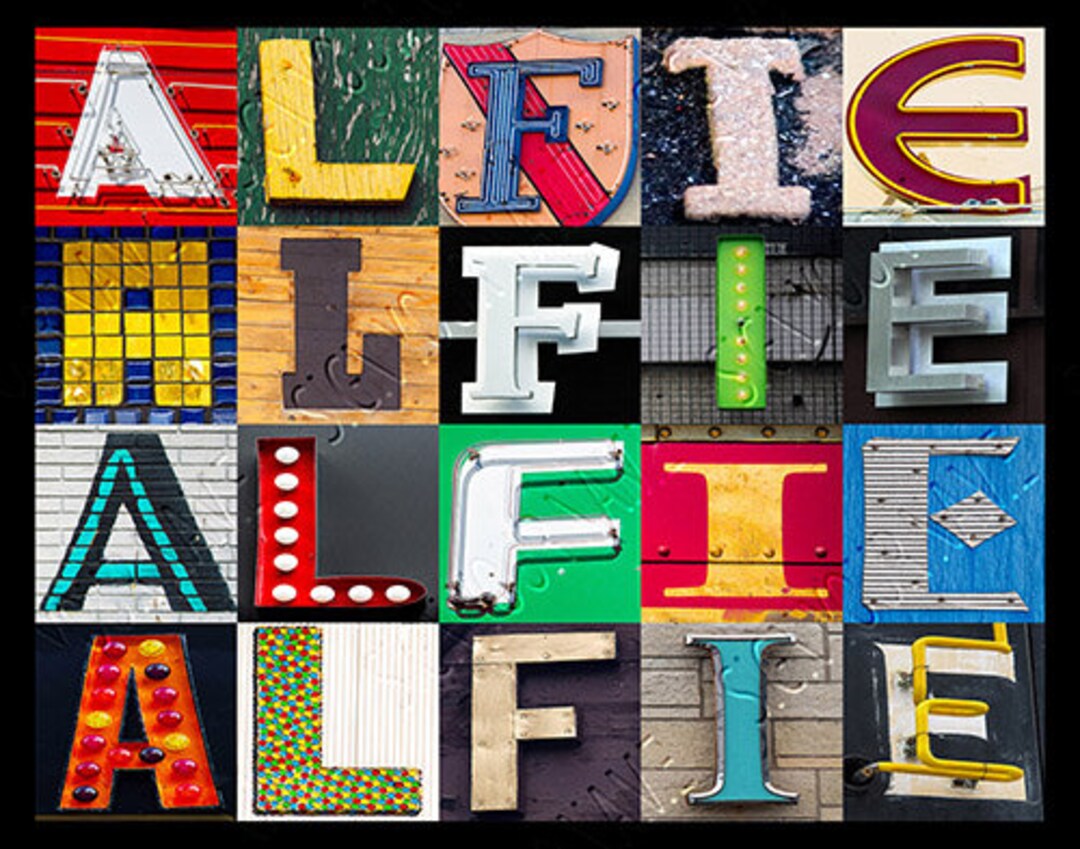 ALFIE Personalized Poster Featuring Photos of Letters From Signs ...