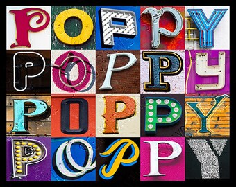 Poppy Name Poster - Etsy