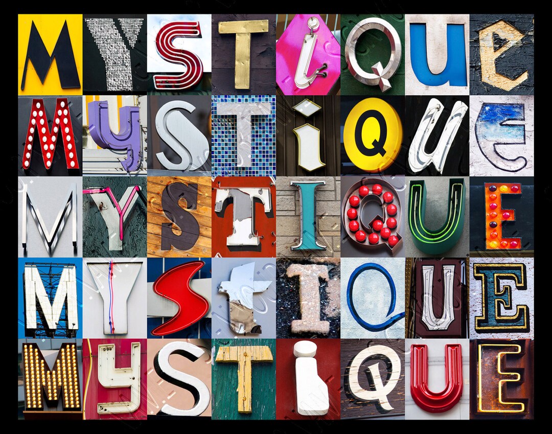 Personalized Poster Featuring MYSTIQUE Showcased in Photos of Sign ...