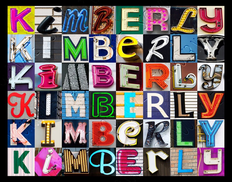 Personalized Poster Featuring KIMBERLY Showcased in Photos of Sign ...