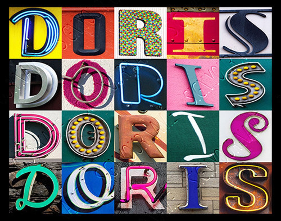 DORIS Personalized Poster Featuring Photos of Letters From Signs ...