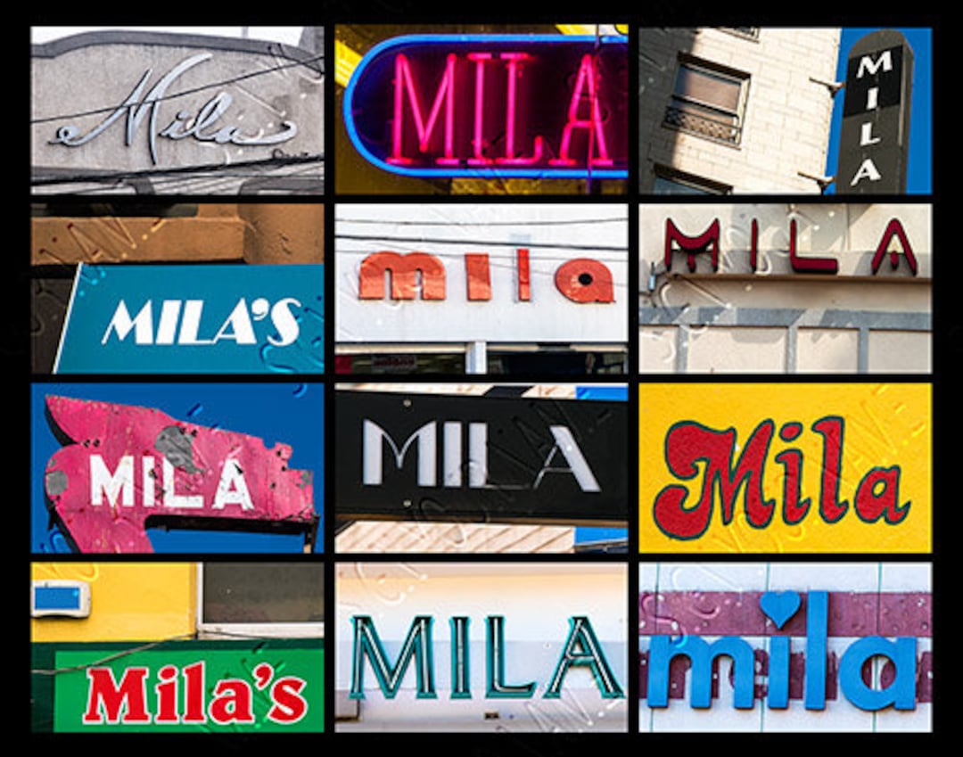 MILA Personalized Poster Featuring Photos of Actual Signs; Art Print ...