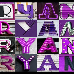 RYAN Personalized Poster Featuring Photos of Alphabet Letters From ...