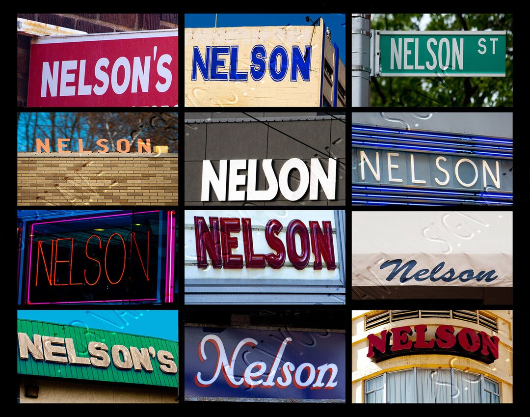 Personalized Poster Featuring NELSON Showcased in Photos of Actual ...