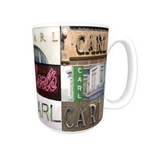 Personalized Coffee Mug Featuring the Name CARL in Photos of Signs; - Etsy