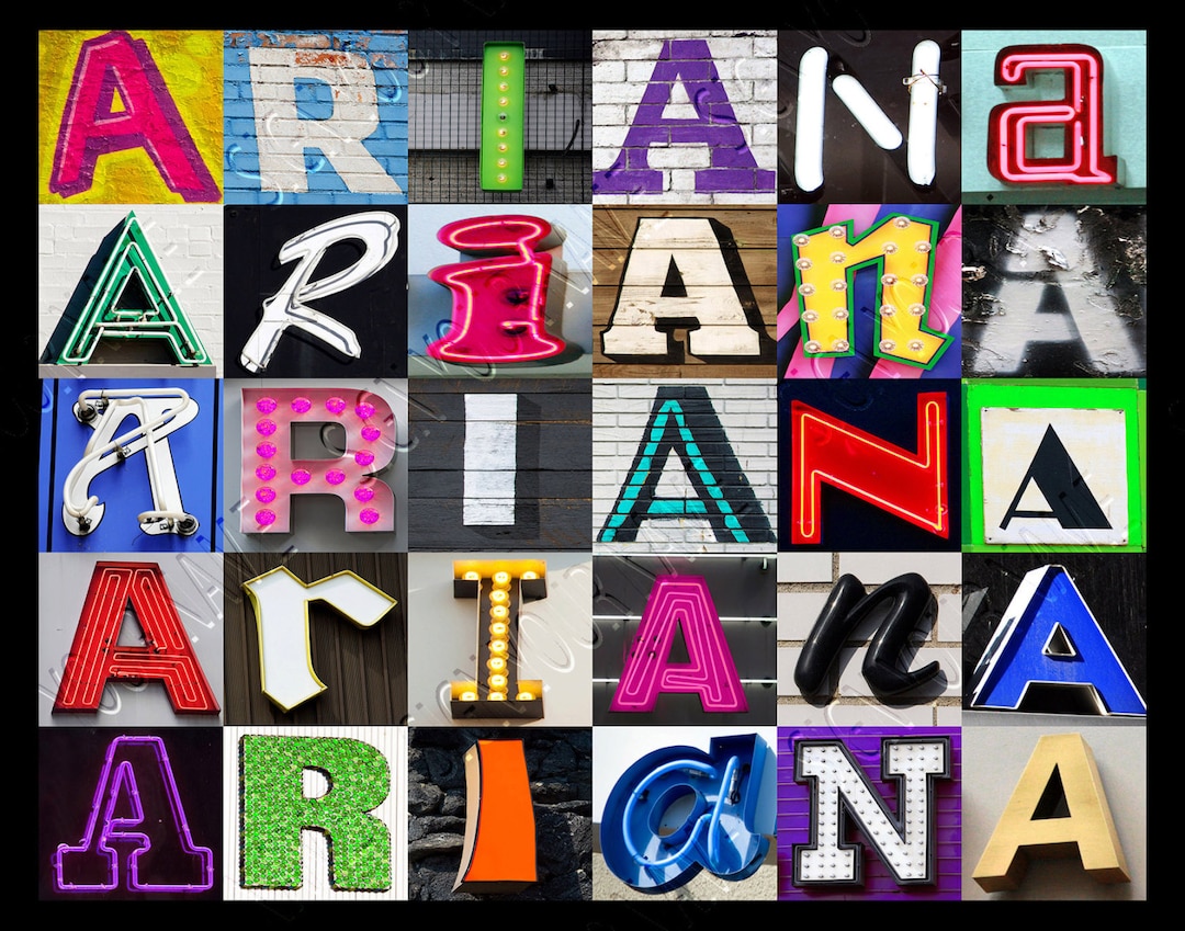 Personalized Poster Featuring ARIANA Showcased in Photos of Sign ...