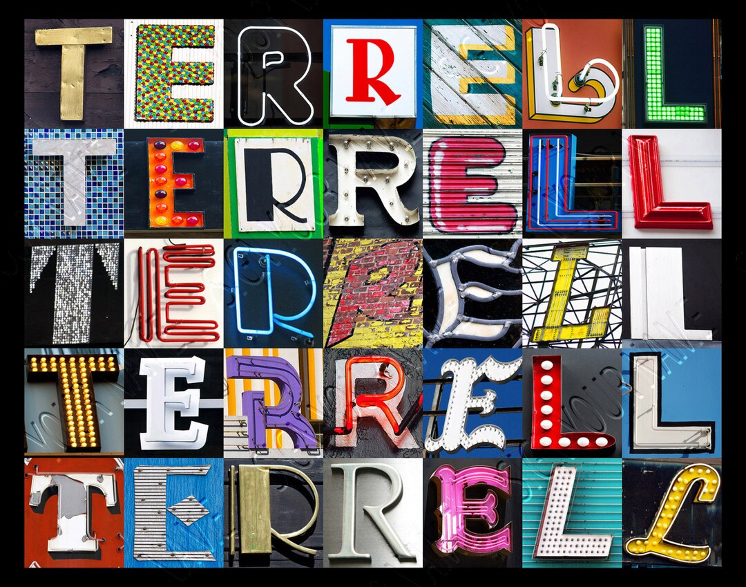 Personalized Poster Featuring TERRELL Showcased in Photos of - Etsy
