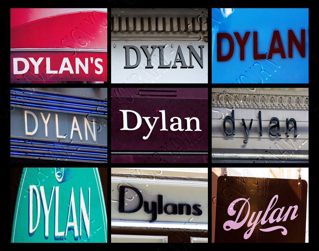 Personalized Poster Featuring DYLAN in Photos of Actual Signs ...