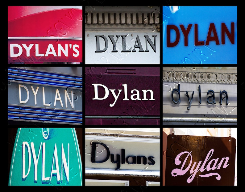 Personalized Poster Featuring DYLAN in Photos of Actual Signs - Etsy