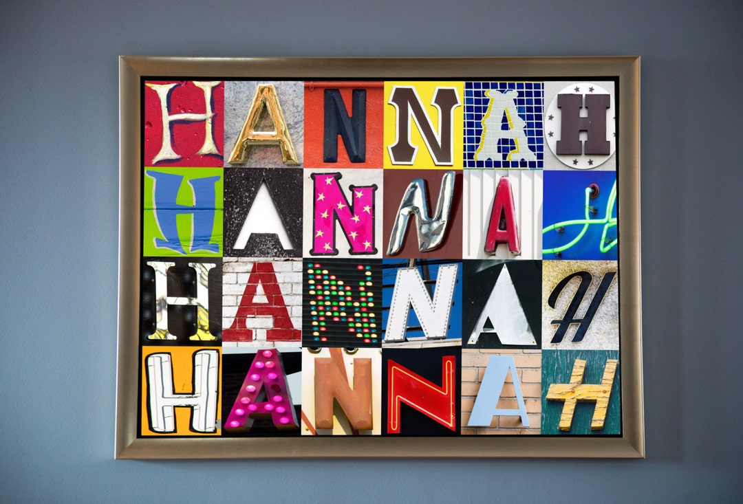 Custom Posters Featuring ANY NAME in Photos of Alphabet Sign Letters ...
