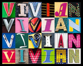 LUCIAN Personalized Poster Featuring Photos of Alphabet - Etsy