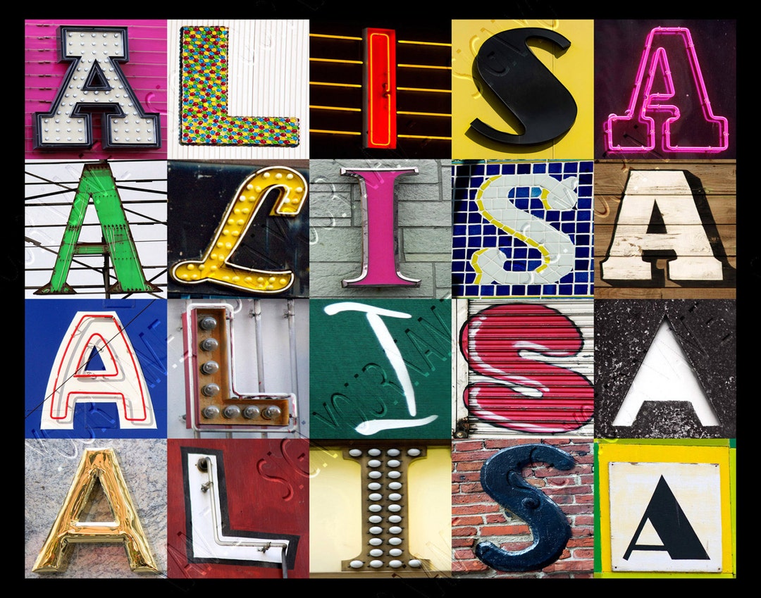 Personalized Poster Featuring ALISA Showcased in Photos of Letters From ...