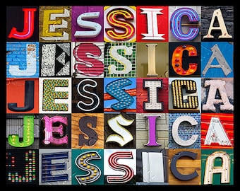 Personalized Poster Featuring ADDIE in Photos of Alphabet Letters From ...