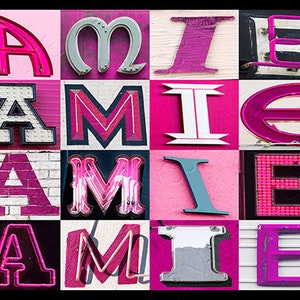AMY, AMIE or AIMEE Personalized Poster Featuring Photos of Letters From ...