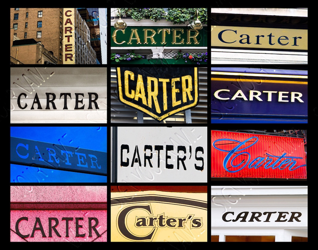 CARTER Personalized Poster Featuring the Name in Photos of Actual Signs ...