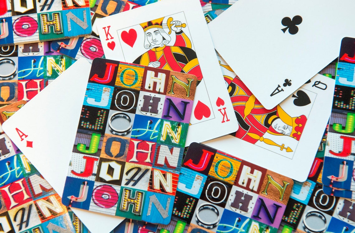 Custom Playing Cards Featuring ANY NAME in Alphabet Letters - Etsy