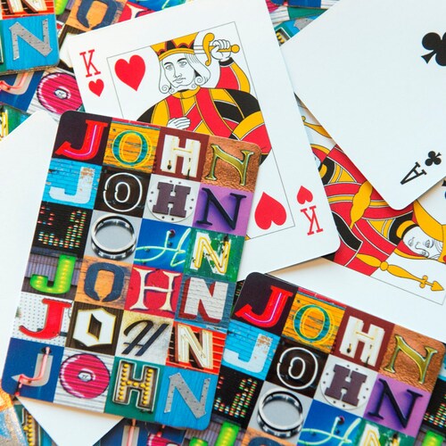Custom Playing Cards Featuring ANY NAME in Alphabet Letters - Etsy