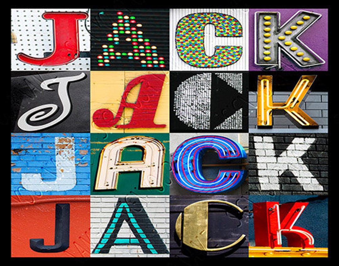 Personalized Poster Featuring JACK Showcased in Photos of Letters From ...
