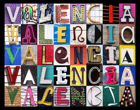 Valencia Word Art